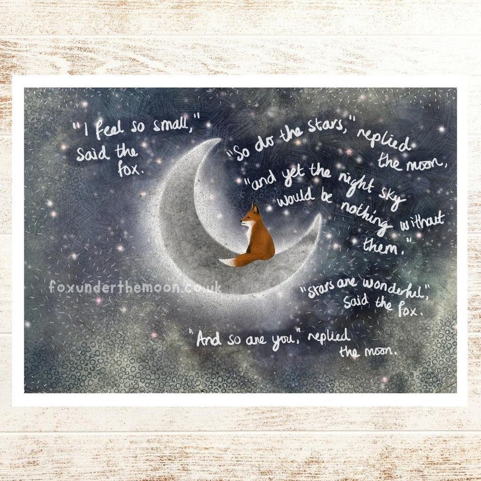 Fox Under The Moon: Feeling Small Print – Breda's Gift Shop